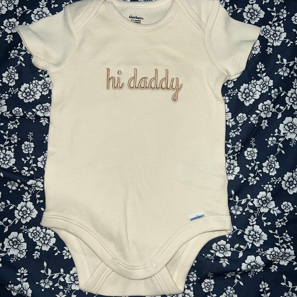 Embroidered Hi Daddy ONESIES® Brand, Hello Daddy ONESIES® Brand Husband ...