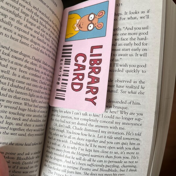 Handmade Arthur-inspired Library Card Bookmark – Nostalgic Cartoon ...