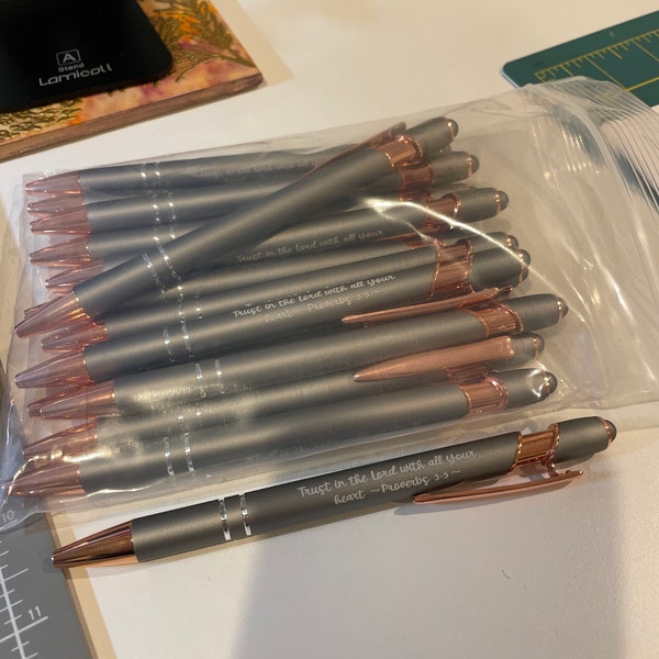 Custom Wedding Rose Gold Pens, Personalized Business Pens, Bulk Custom ...