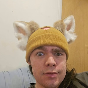 Handmade Fox Ears Tail Set Furry Faux Fur Animal Ears Hairband, Cute ...