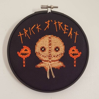 Trick or Treat Samuel Halloween Cross Stitch Pattern Horror, Spooky ...