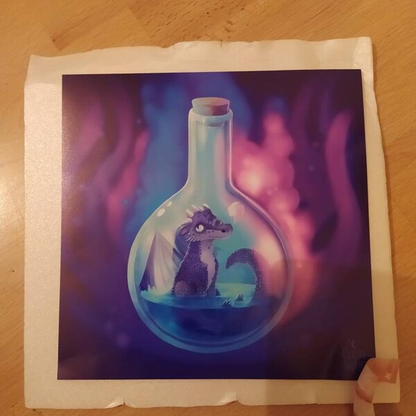 Dragon Potion Print || Cute Fantastic Animal in a Magic Potion ...