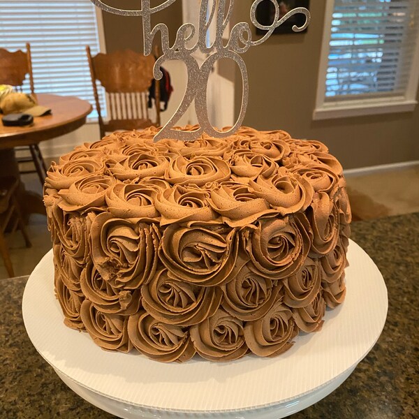 Hello 20 Cake Topper, Happy 20th Birthday Cake Topper, Happy 20th Party ...