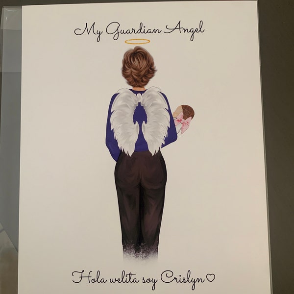 Personalized Grandma Baby Portrait Art | Newborn, Nursery Gift ...