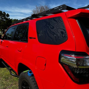Fits 2010-2024 Toyota 4RUNNER Rear Side Windows Topographic Map Decal ...