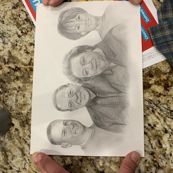 Custom Pencil Drawing From Photo, Personalized Hand-drawn Art, Custom ...