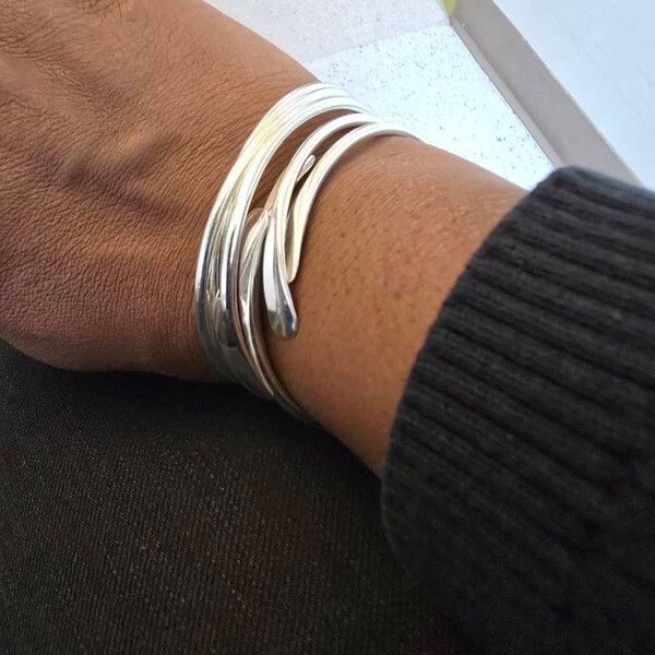 12 Pcs. Set of Bangles, 925 Sterling Silver Bangles, Stacking Bangles ...