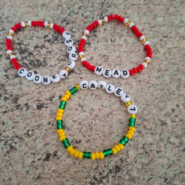 Arsenal Women Football Club Bead Bracelet (AWFC) - Etsy