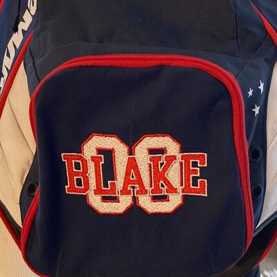 2 Color Varsity Embroidery Designs Font Numbers 6 Sizes Instant ...