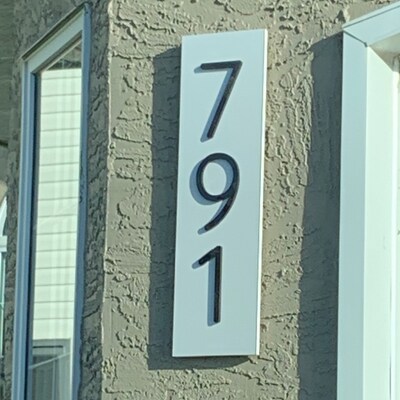 Vertical & Horizontal House Number Easy to Install House Sign House ...
