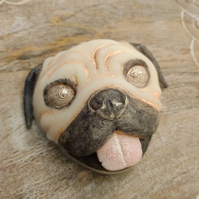 Pug Plastic Mold, Dog Mold, Bath Bomb Mold, Soap Mold, Pug Head Mold ...