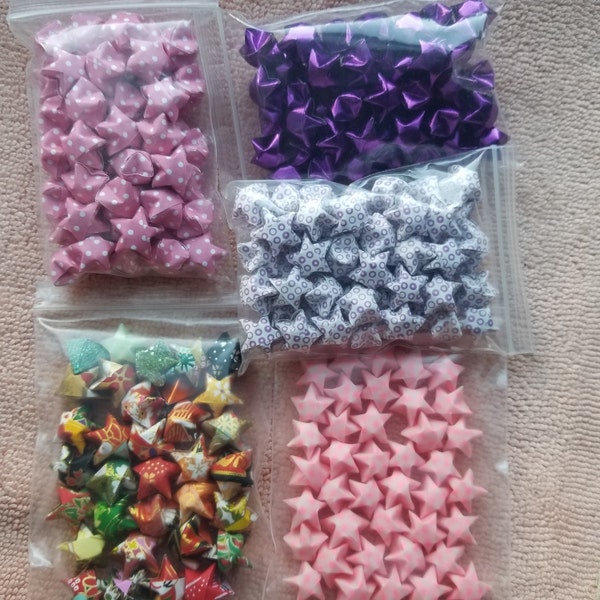 100 Mystical Purple Origami Lucky Stars - Custom Order Available - Etsy