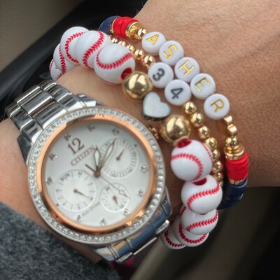 Baseball Bracelet /softball Bracelet/ Personalized Bracelet /baseball ...