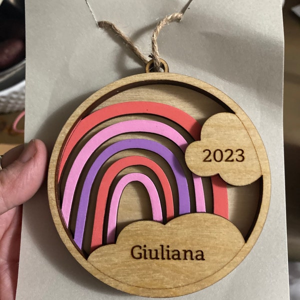 Personalized Christmas Scene Ornament, Holiday Ornament, Christmas Tree Ornament, Mountain ...