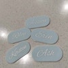 Wavy Name Cards Acrylic Laser Personalised, Individual Guests Place ...