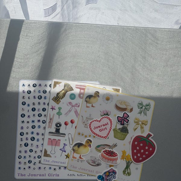 Alphabet Keyboard Stickers • Letter Stickers for Junk Journal ...