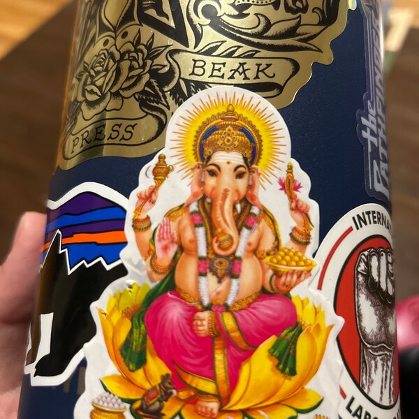 Shiva and Parvati, Sticker and Print - Framed in a Golden Frame or ...