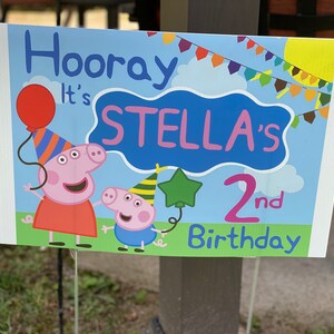 Peppa Pig Backdrop Peppa Pig Welcome Banner Peppa Pig - Etsy Canada