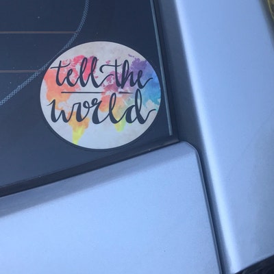 World Sticker // Vinyl Sticker - Etsy