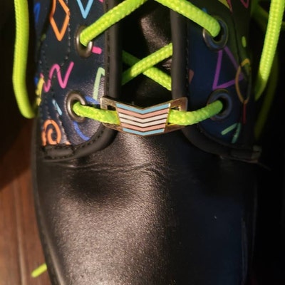 Trans Lace Locks Small Subtle Gay Pride Shoelace Enamel Badge Shoe ...