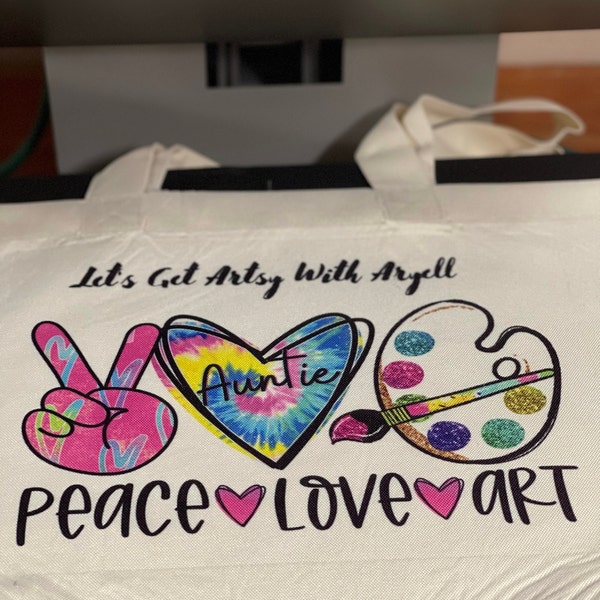 Peace Love Art Colorful Tie Dye PNG Print File for Sublimation or Print ...