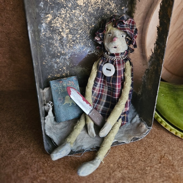 Paper Mache House With Tiny Furnishings, Back Yard, and Poetry ...