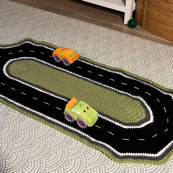 Racetrack Play Mat Rug, Crochet - Etsy