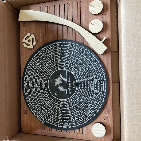 Solid Wood Custom Song Lyrics Vinyl Record Art Wall Hanging ...