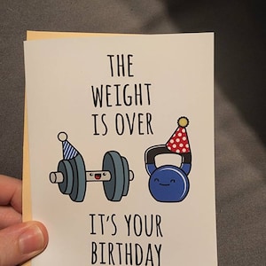Funny Weightlifting Birthday Card for Gym Lover - Etsy