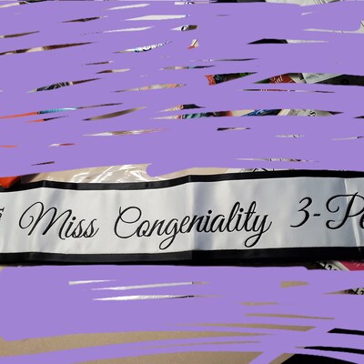 Custom Embroidered Pageant Sash With Cursive Font - Etsy