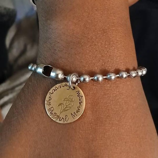 Mom Gift, Chunky Ball Chain Bracelet, Mixed Metal Bracelet Stainless ...