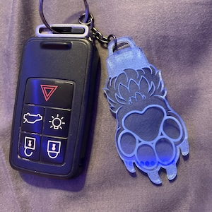 Mini Glow Paw Keychain / UV Glowing Furry Fandom Paws - Etsy