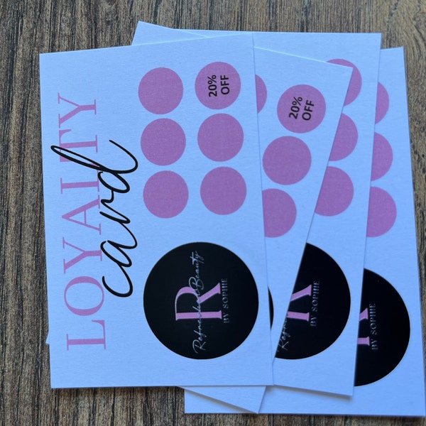 Logo Loyalty Cards for Small Businesses - Printed Loyalty Reward Cards ...
