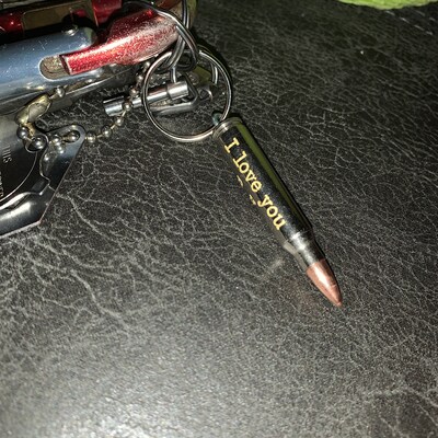 Custom Engraved Bullet Keychain, GOLD & SILVER ENGRAVING, 308, 30-06 ...