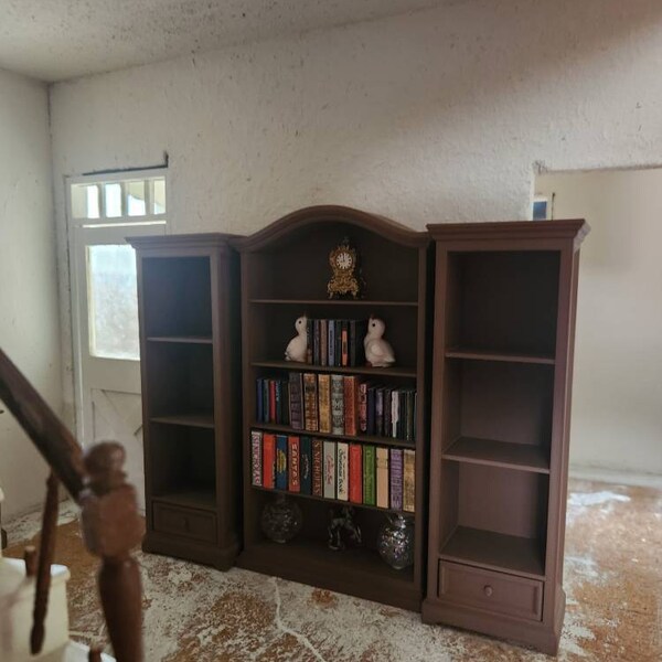 1/6 Scale 3 Shelf Mini Library Cart/ Mini Brands Books / Mini Books ...