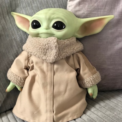 Baby Yoda Robe Beige With Beige Collar, Baby Yoda Replacement Robe, 11 ...