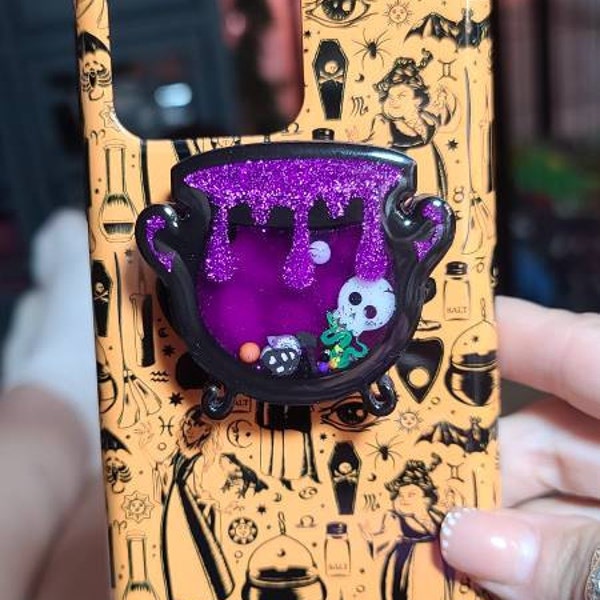 Witch Cauldron Shaker Popsocket™, Glow in the Dark Halloween Shaker ...