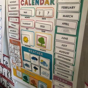 Child Calendar Printable Montessori Preschool Classroom Educational ...