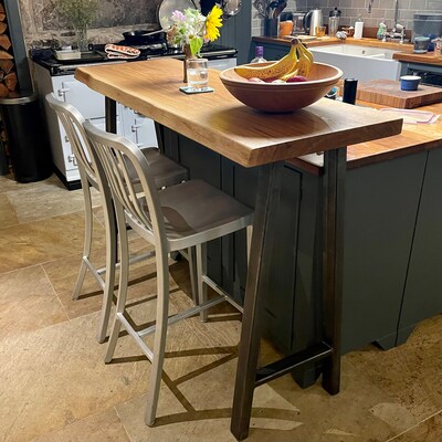 Single One Trapezium Metal Breakfast Bar High Table Leg 90cm - Etsy UK