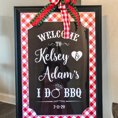 I Do BBQ Welcome Sign Printable, I Do Barbecue Sign, I Do BBQ Couples ...