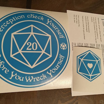 Dungeons and Dragons Vinyl Decal / Dnd 5e Vinyl Sticker / RPG Decal ...