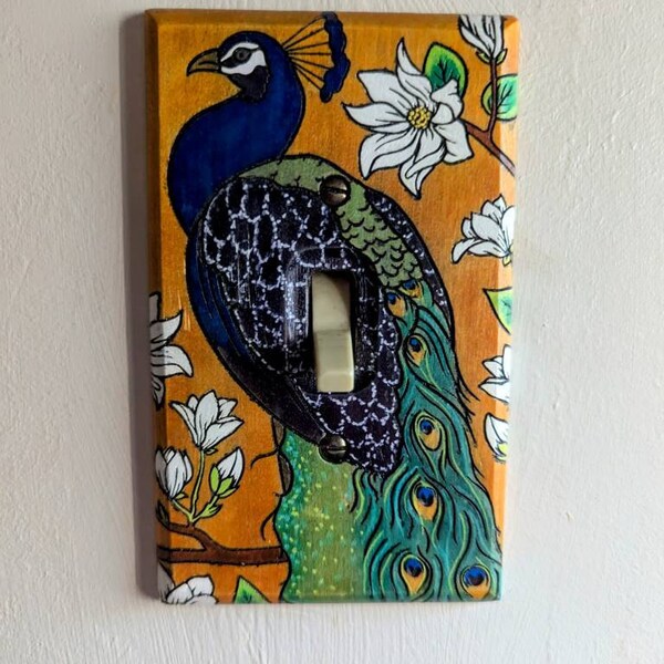 Double Engraved Wooden Lupin and Mount Baker Light Switch Cover - Etsy