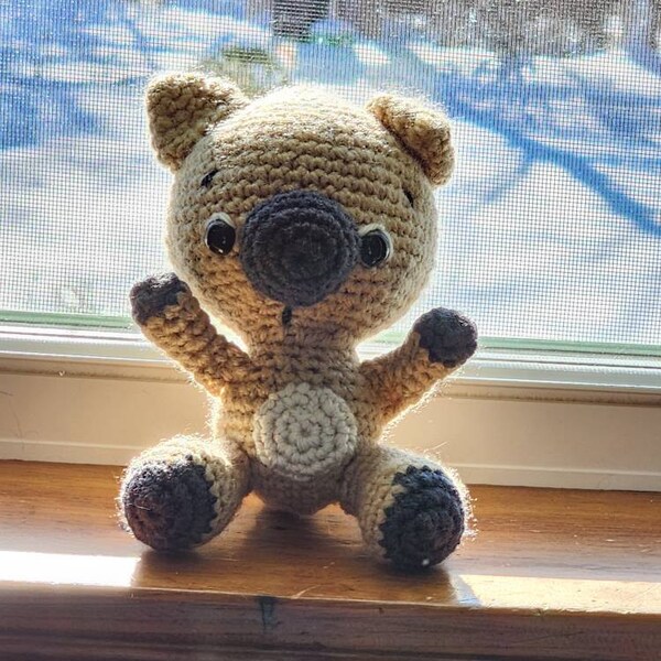 PATTERN: Watson the Wombat Crochet Pattern - Amigurumi Wombat Pattern ...
