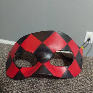 Black Leather Masquerade Domino Mask - Etsy