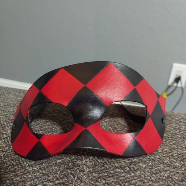 Plague Doctor Mask in Red Leather - Steampunk Inspired - Plague Doctor ...