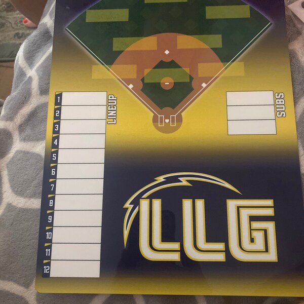 9x12 Metal Custom Dugout Lineup Board - Etsy