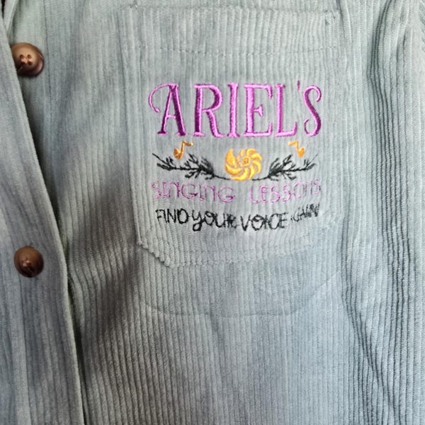 The Little Mermaid Ariel Machine Embroidery. Established 1989. - Etsy