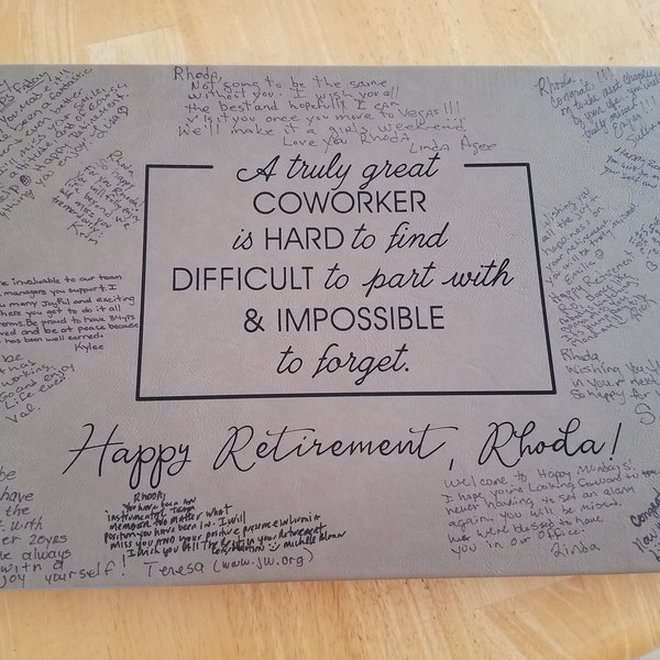Retirement Gift From Coworkers | Personalized Retirement Gift With ...