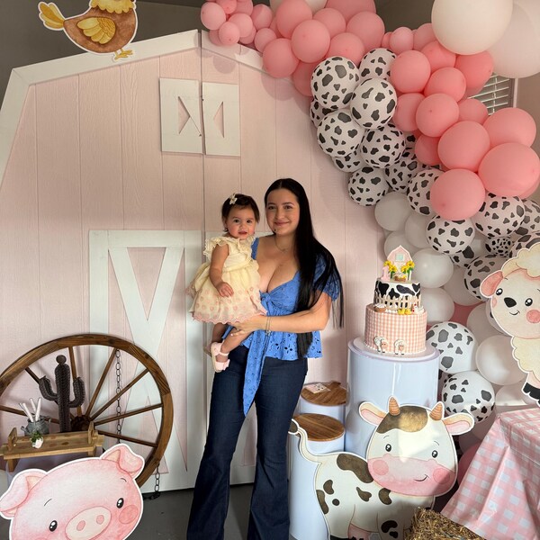 Farm Animal Cutouts Cute Watercolor Farm Cutouts Centerpieces Farm ...