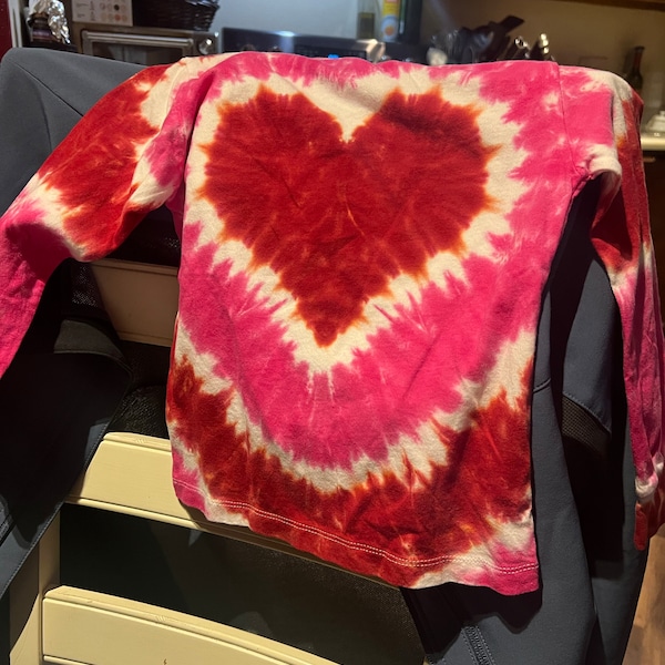 Kids, Toddler and Infant Red and Pink Heart Tie Dye, Valentines Day ...